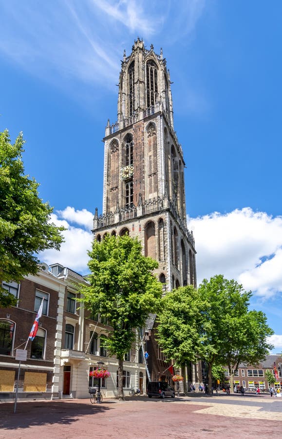 St. Martin`s Cathedral and Utrecht University on Central Square ...