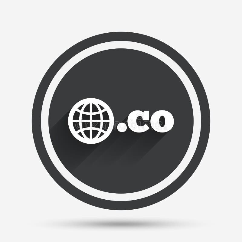 Domain CO Sign Icon. Top-level Internet Domain. Stock Vector ...