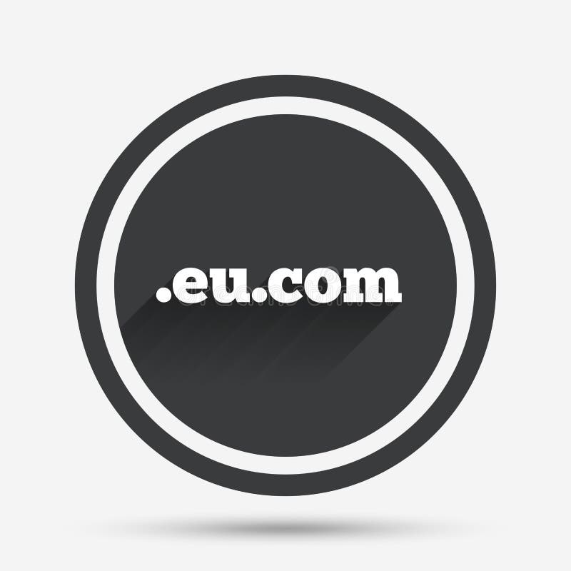 Domain EU.COM Sign Icon. Internet Subdomain. Stock Vector ...