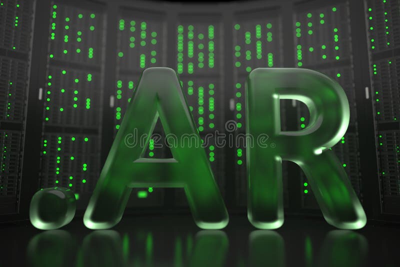 Argentinean Domain .ar on Server Room Background. Internet in Argentina ...