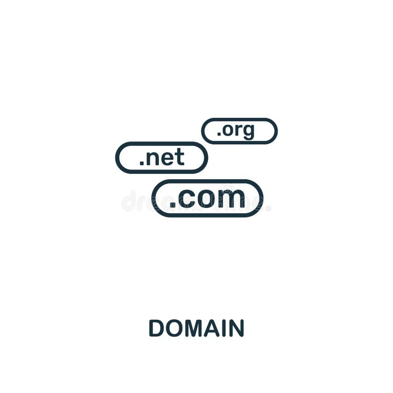 Domain Icon. Premium Style Design from Web Hosting Icon Collection ...