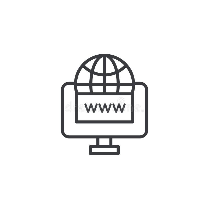 Domain Icon Vector Set on White Background Stock Vector - Illustration ...