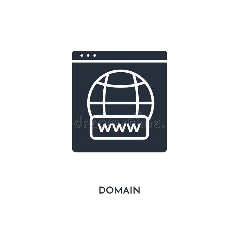 Domain Icon. Simple Element Illustration. Isolated Trendy Filled Domain ...