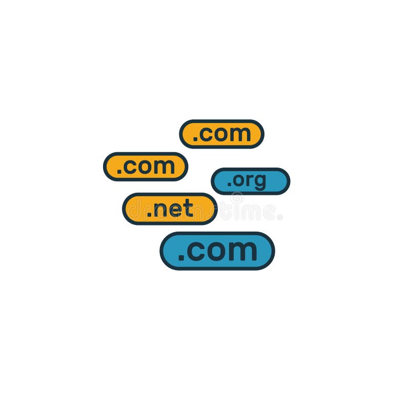 Domain Icon. Simple Element from Web Hosting Icons Collection Stock ...