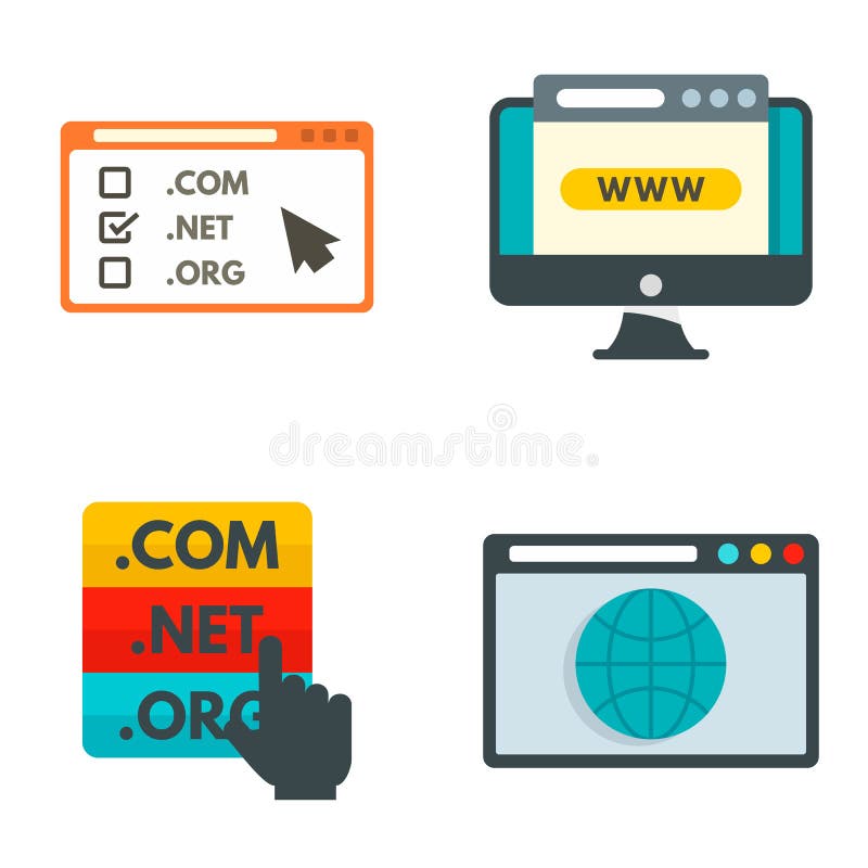 Domain icons stock vector. Illustration of decoration - 3398748
