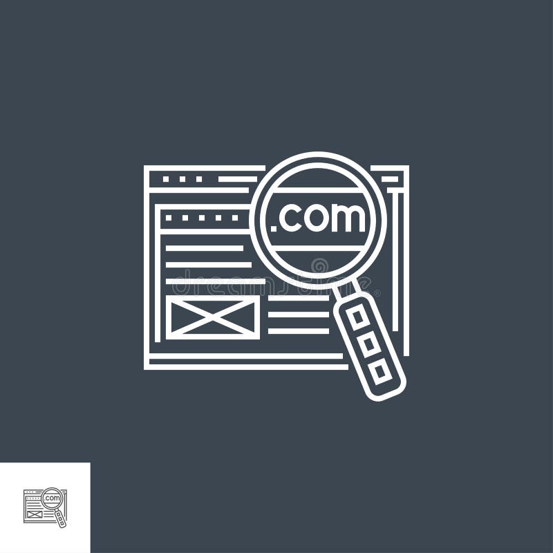 Domain Line Icon stock vector. Illustration of business - 196973141