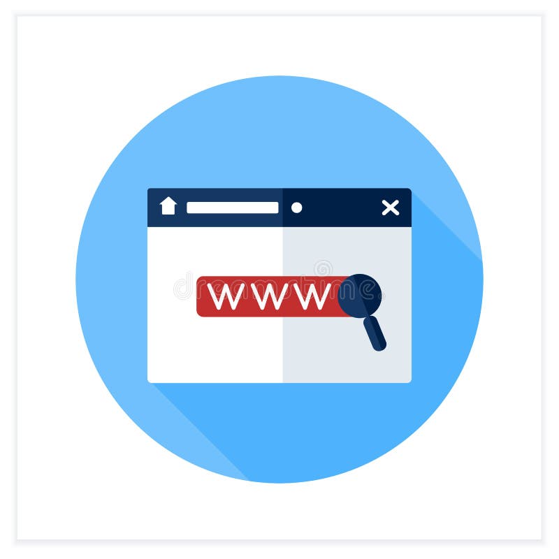 Domain name flat icon stock vector. Illustration of cancel - 239224641