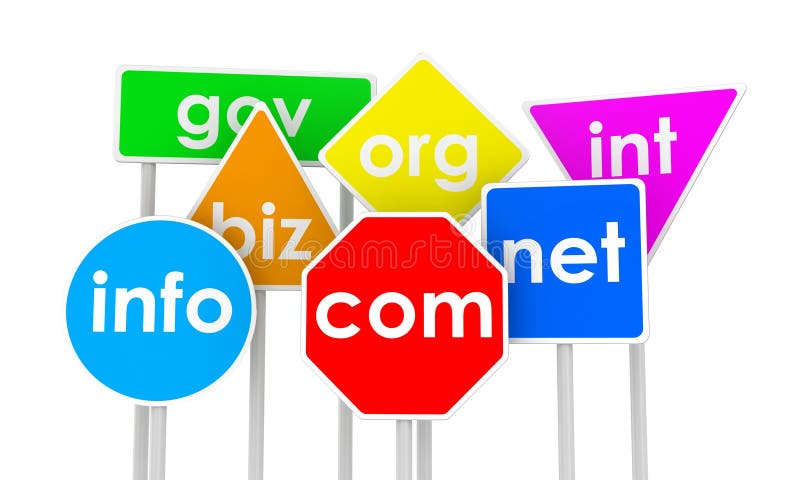 Domain Names and Internet Concept Stock Illustration - Illustration of ...