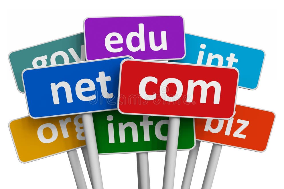 Domain Names and Internet Concept Stock Illustration - Illustration of ...