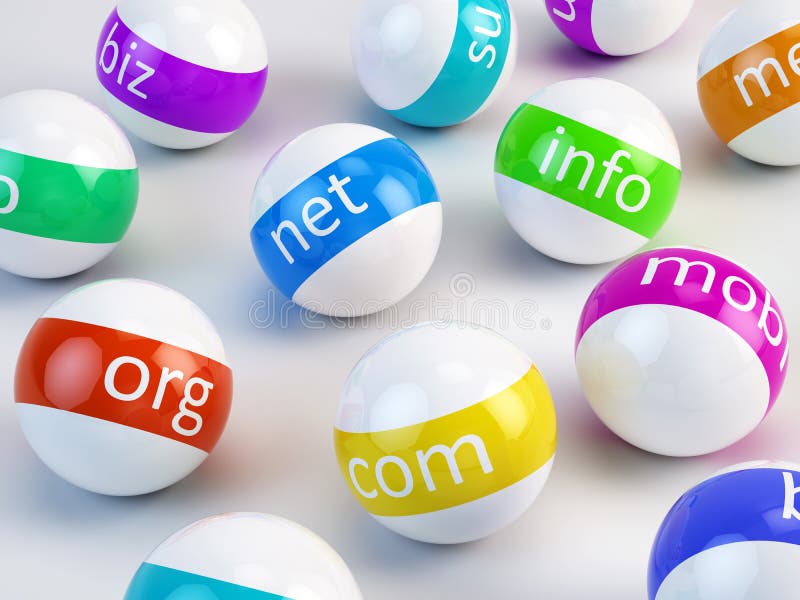 Domain Names and Internet Concept Stock Illustration - Illustration of ...