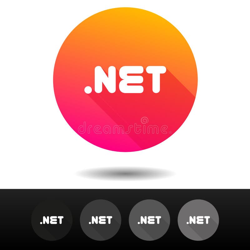 Domain NET Sign Icon. Top-level Internet Domain. Stock Vector ...