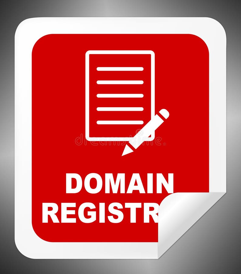 Domain Registration Indicates Sign Up 3d Illustration Stock ...