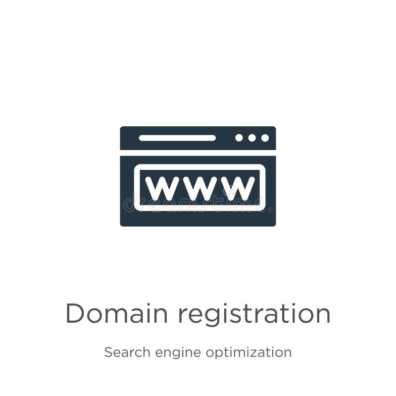 Domain Registration Icon Vector. Trendy Flat Domain Registration Icon ...
