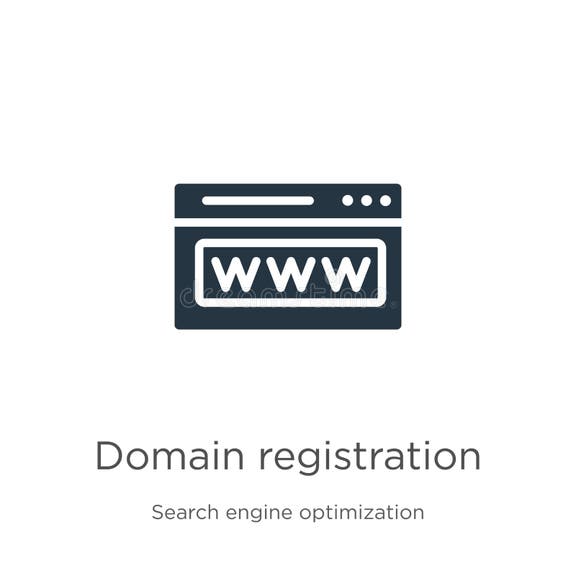 Domain Registration Icon Vector. Trendy Flat Domain Registration Icon ...