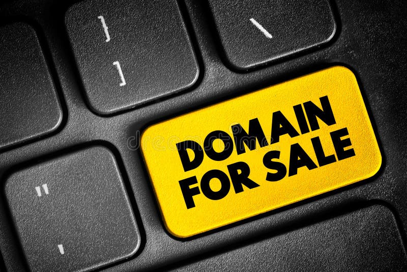 Domain for Sale Text Button on Keyboard, Concept Background Stock Image ...