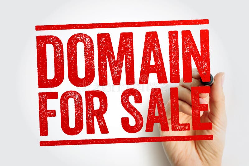 Domain for Sale Text Stamp, Concept Background Stock Photo - Image of ...