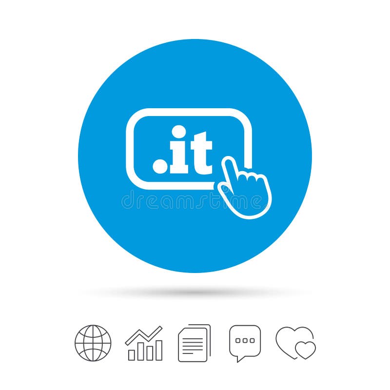 Domain it Sign Icon. Top-level Internet Domain. Stock Vector ...