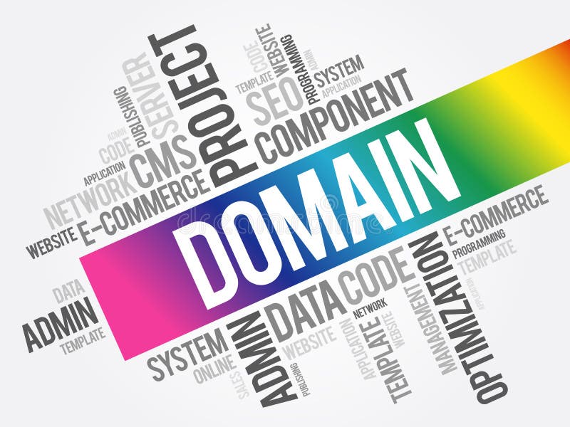 DOMAIN word cloud concept stock illustration. Illustration of ...