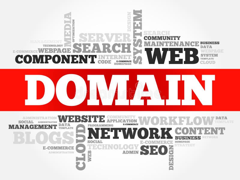 DOMAIN word cloud stock illustration. Illustration of collage - 199650768