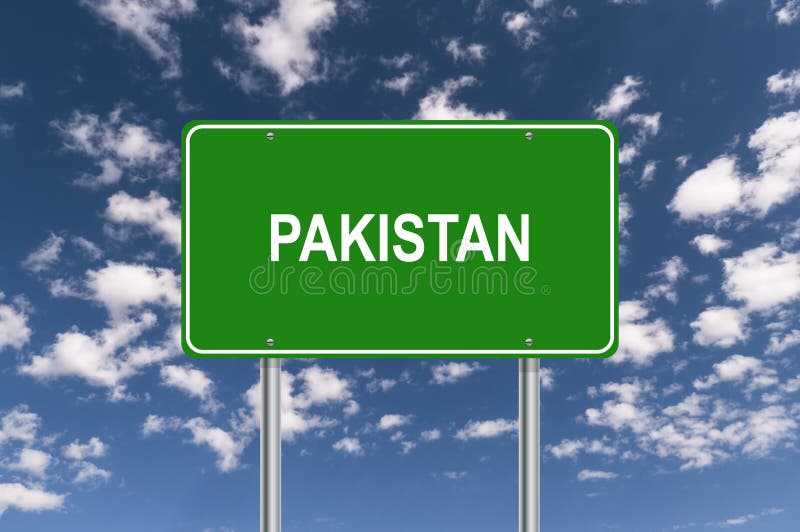 PAKISTAN road sign stock photo. Image of goal, pakistan - 37404256