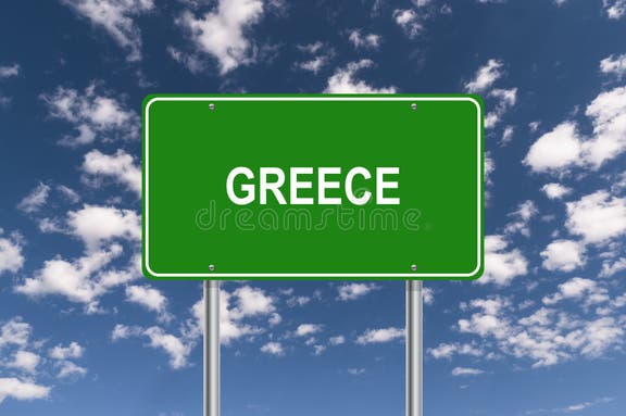 Greece traffic sign stock illustration. Illustration of road - 135101658