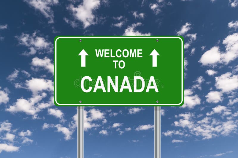 Welcome To Canada. Postcard. Canadian Vector Illustration. Retro Style ...