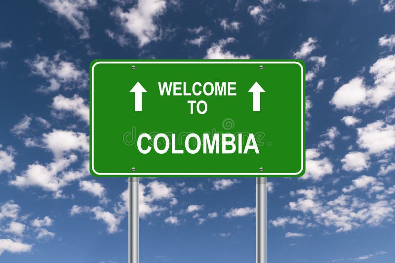 Welcome To Colombia. Name Country Template Design for Greeting Card ...