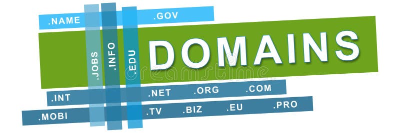 Domains Blue Stripe Banner stock illustration. Illustration of graphics ...