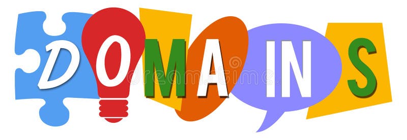 Domains Colorful Stripes Banner Stock Illustration - Illustration of ...