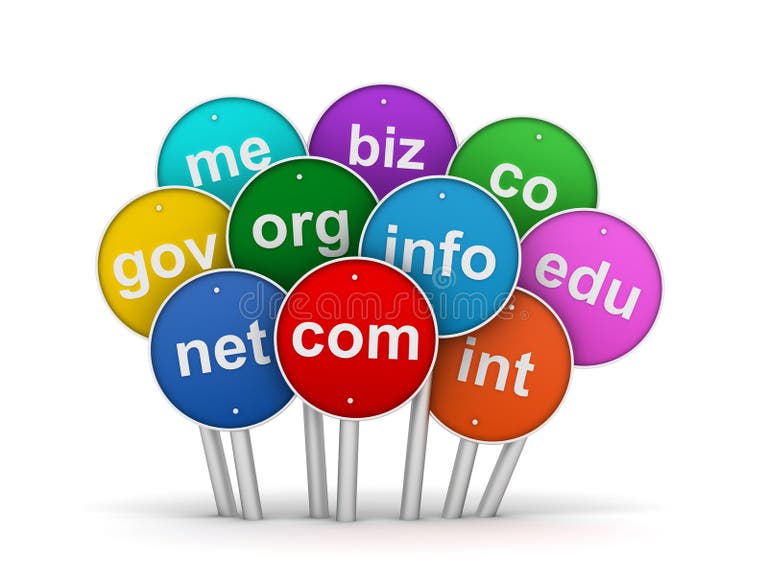 Domains Concept 3d Illustration Stock Illustration - Illustration of ...