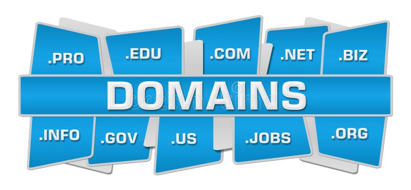 Domains Blue Stripe Banner stock illustration. Illustration of graphics ...