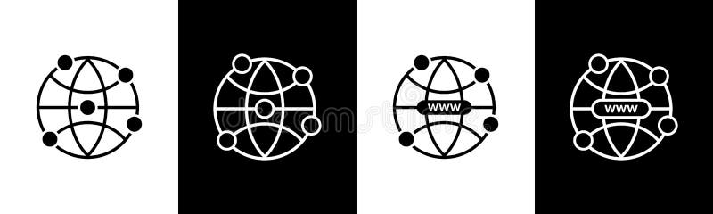 Domains icon set stock vector. Illustration of commerce - 247204499