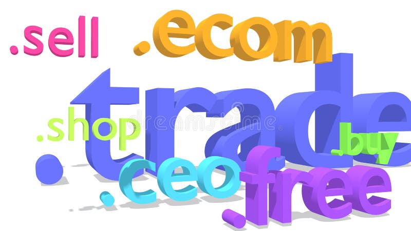 Domains stock illustration. Illustration of concept, font - 9191834
