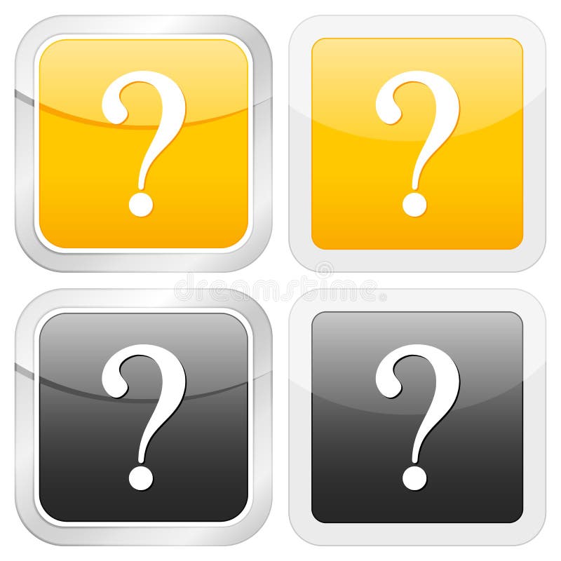 Icona quadrata di domanda illustrazione vettoriale. Illustrazione di ...