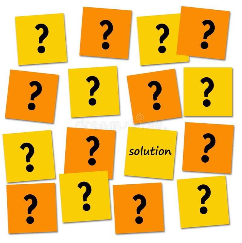 Domande e soluzione illustrazione di stock. Illustrazione di idee ...