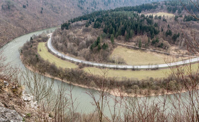 Domasinsky-Windung, Slowakei Stockbild - Bild von slowake, windung ...