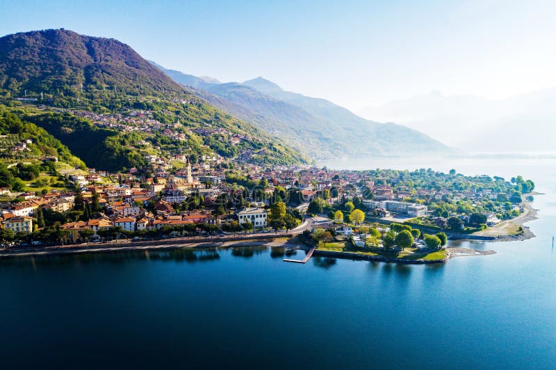 Domaso - Lake Como it stock image. Image of postcard - 182967421