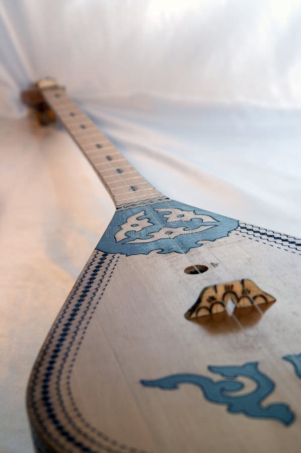Dombra String Instruments On The Wall Of Kazakh Yurt Stock Photo ...