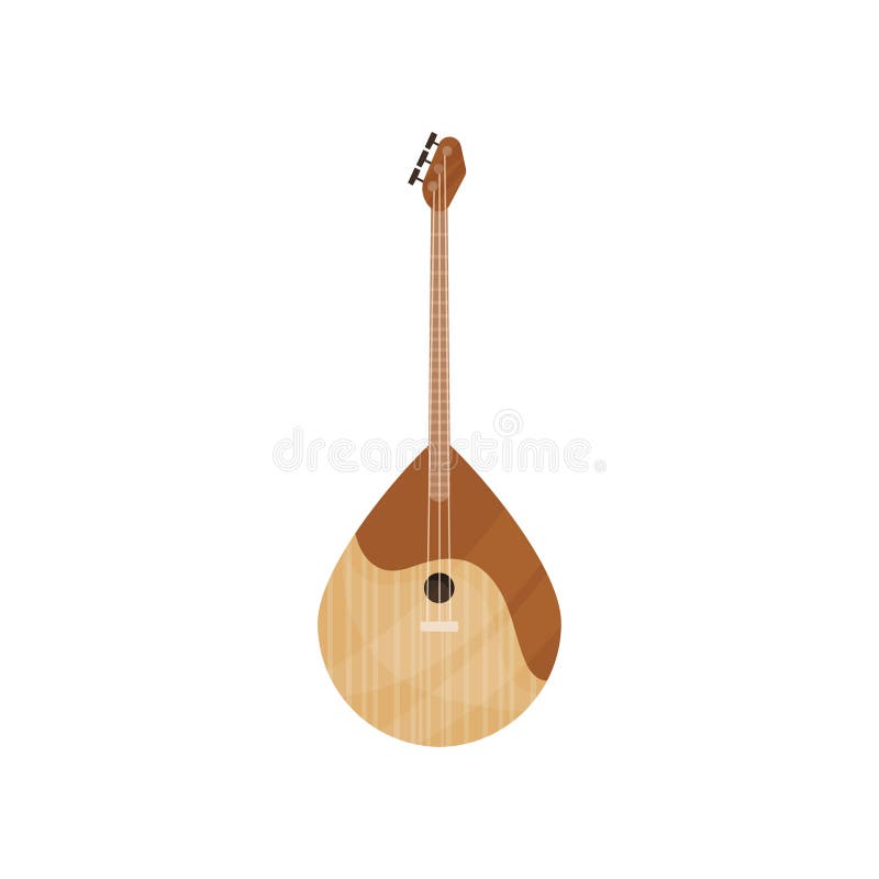 Dombra Traditional Kazakh Musical Instrument Stock Illustration ...