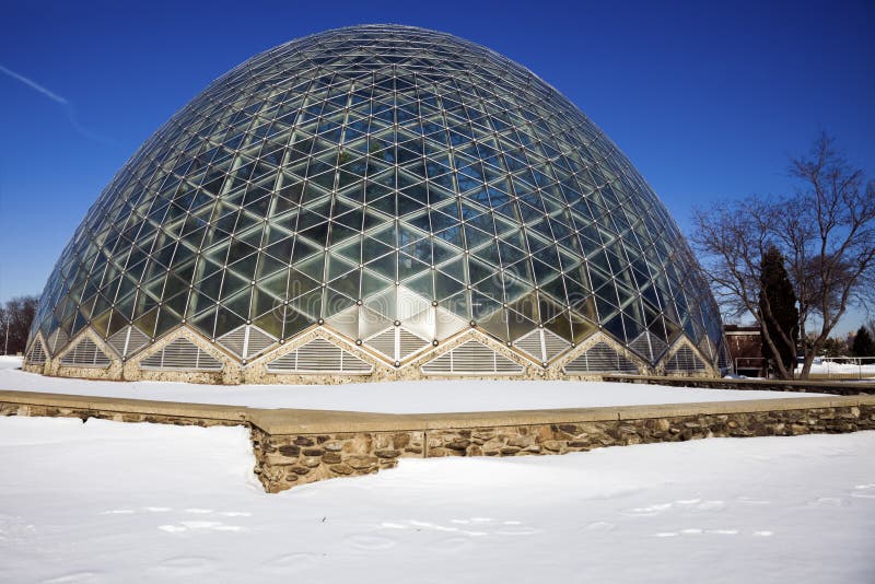 Dome of a Botanic Garden in Milwaukee Stock Photo - Image of travel ...