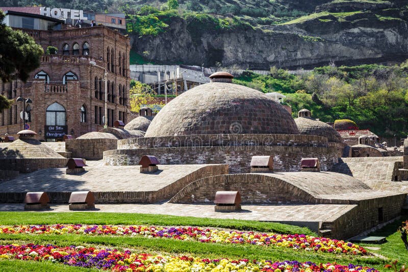 Ancient Sulfur Baths Old Town of Tbilisi, Republic of Georgia Stock ...