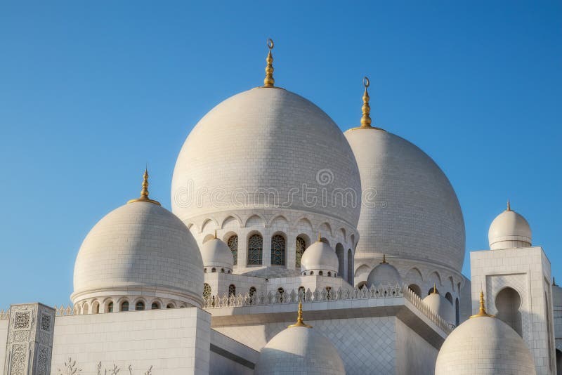 Dome at Arabic Mosque in Abu Dhabi. UAE Stock Image - Image of ornate ...