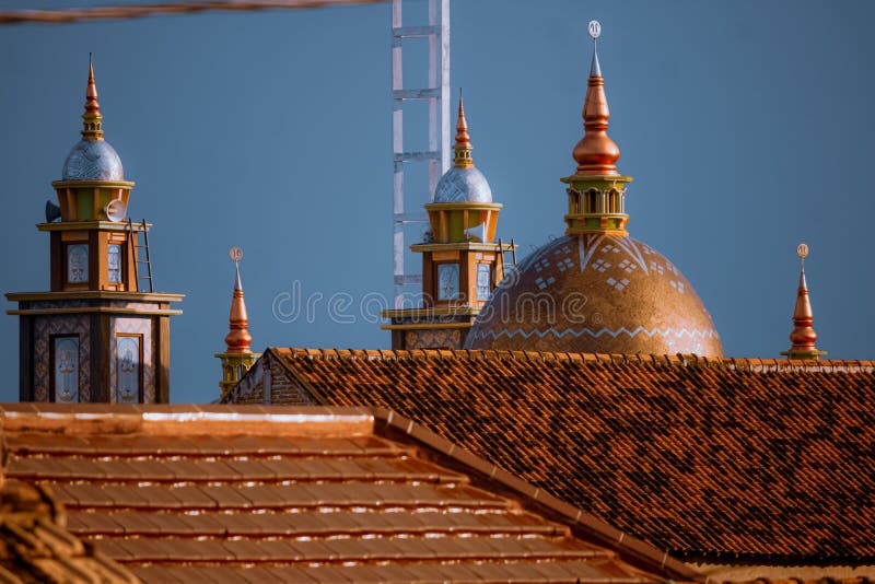 The Dome of the Baitul Haq Mosque Stock Image - Image of night ...