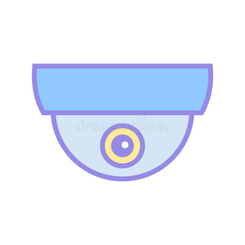 Dome Camera Icon. CCTV, Security Ceiling Video Camera, Surveillance ...