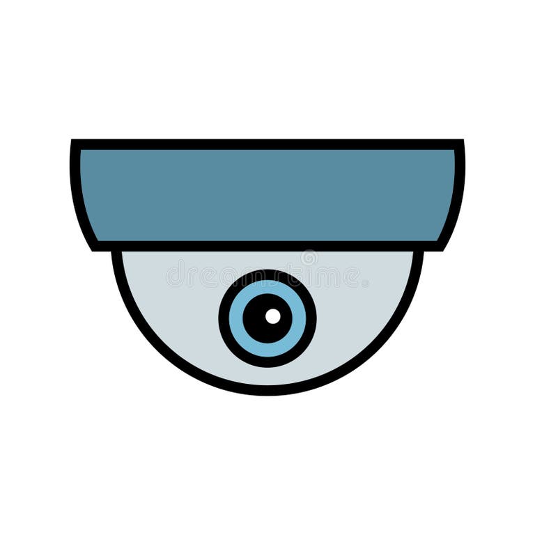 Dome Camera Icon. CCTV, Security Ceiling Video Camera, Surveillance. Vector Illustration. Stock ...