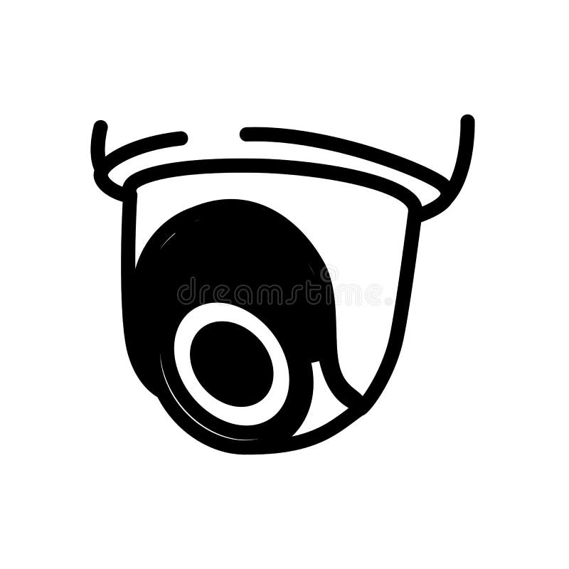 Dome Security Camera, Low Poly Wireframe Design. Vector Illustration ...