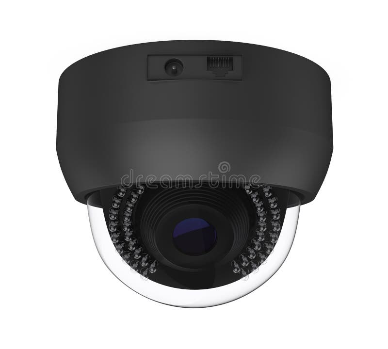 Dome CCTV Security Camera Isolated Stock Illustration - Illustration of ...
