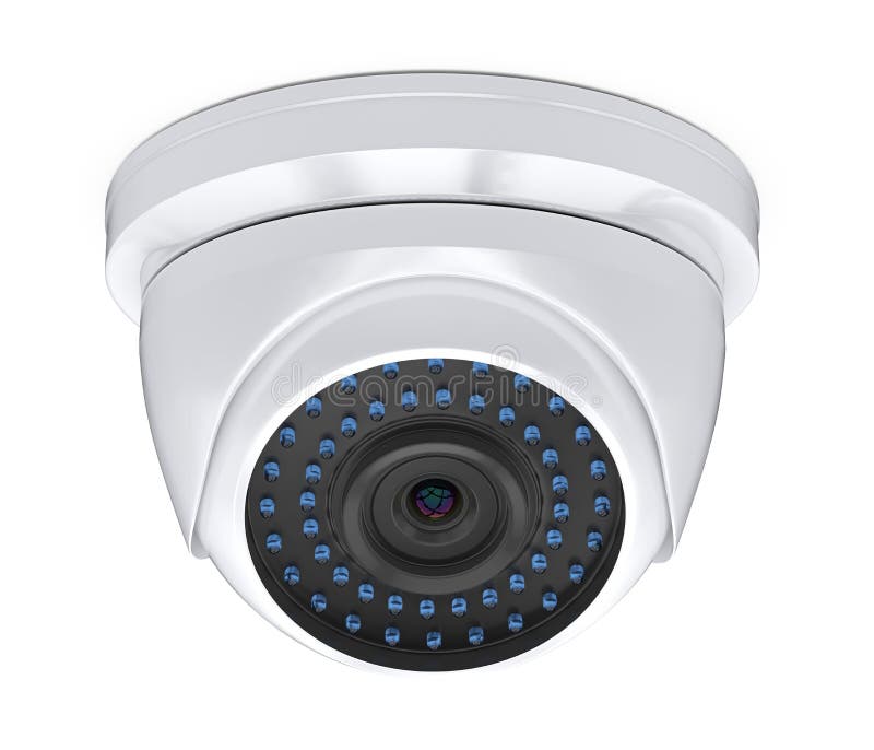 Dome CCTV Security Camera Isolated Stock Illustration - Illustration of ...