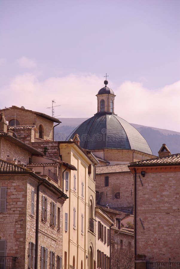 Tempio Di Minerva and Ancient Ruins in Assisi Stock Image - Image of ...