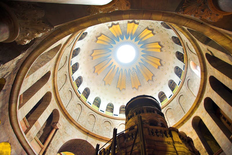Dome in the Church of the Holy Sepulchre Stock Photo - Image of israel ...